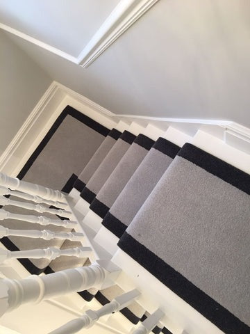 Axminster Carpets Devonia Plains French Grey & Discovery Grey Stair Ru ...