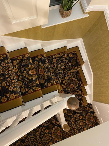 Ulster Carpets Glenmoy Black Sultan, Grange Wilton Red Setter Insert ...