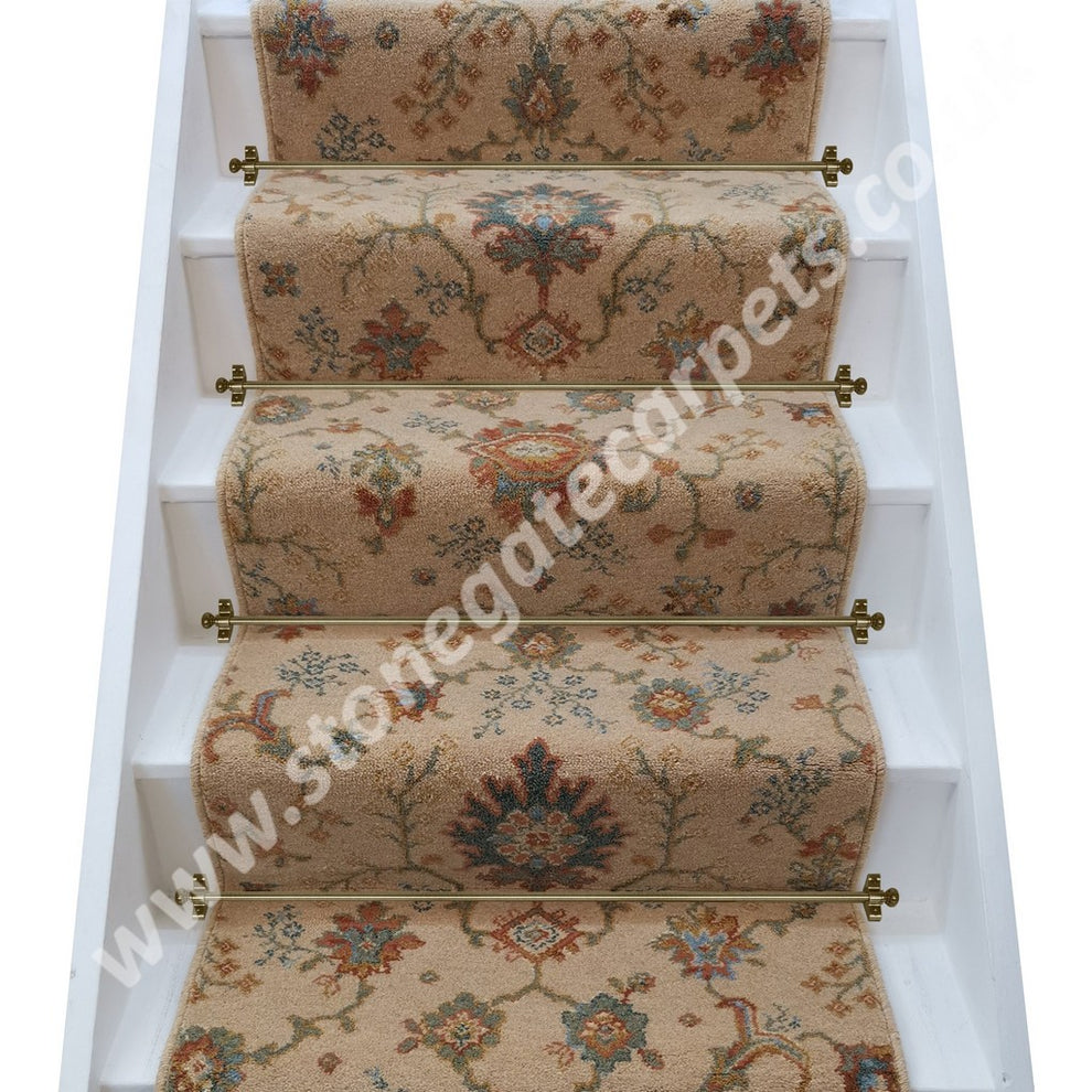 Brintons Carpets Renaissance Gold Palmette Broadloom Stair Runner (Per ...